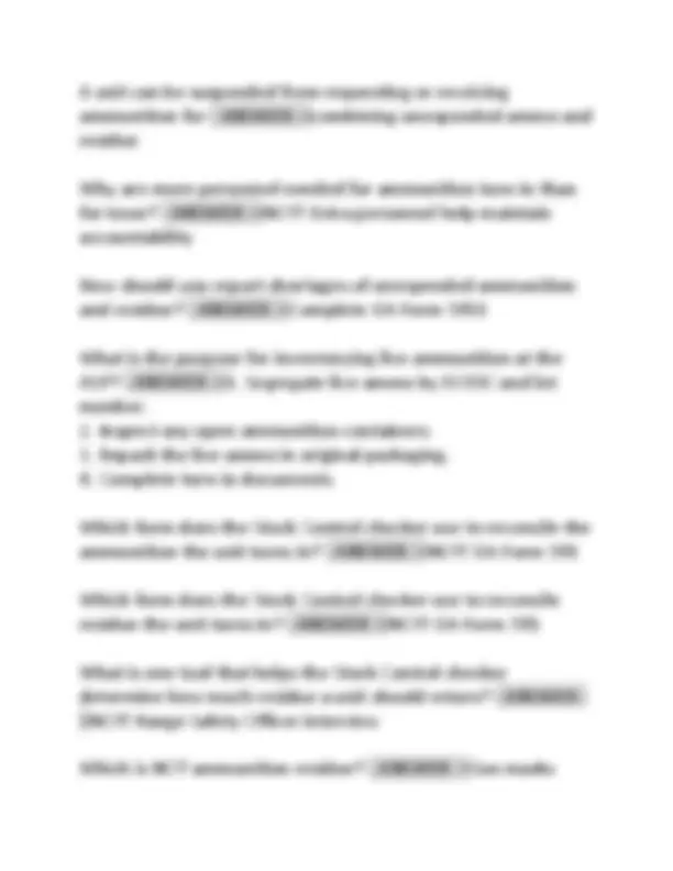 CLASS V ISSUE, TURN-IN AND RESIDUE PROCESSING PROCEDURES FOR USING UNITS | Exams Military ...