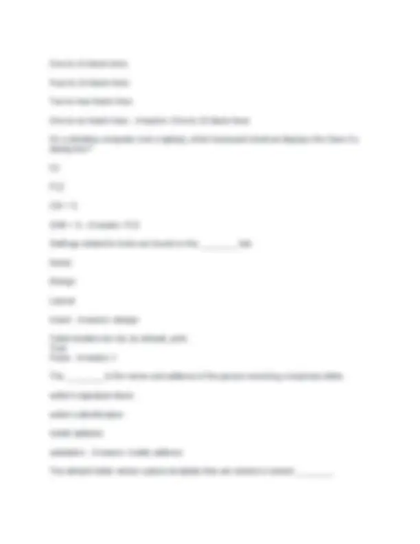 Chap Word 2 With Questions and 100% Correct Verified Answers | Exams ...