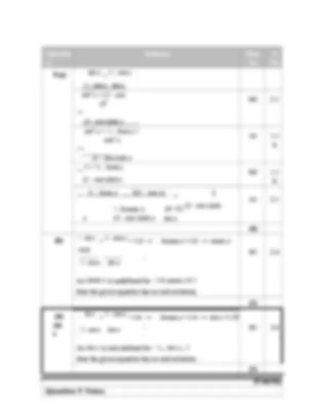 A-Level Edexcel Pure Mathematics Paper 1 Mark Scheme 2025-2026. Pure Mathematics 1 (9ma0 ...