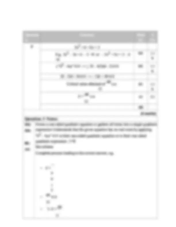 A-Level Edexcel Pure Mathematics Paper 1 Mark Scheme 2025-2026. Pure Mathematics 1 (9ma0 ...