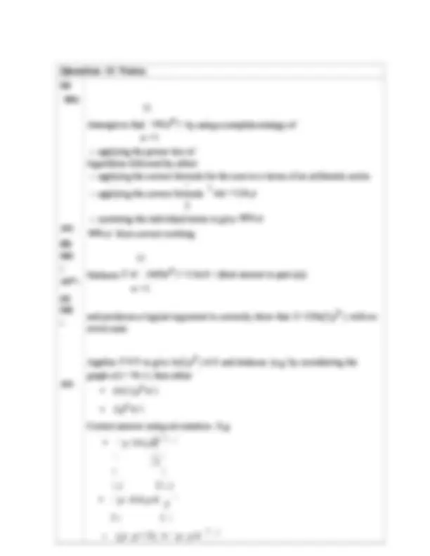 A-Level Edexcel Pure Mathematics Paper 1 Mark Scheme 2025-2026. Pure Mathematics 1 (9ma0 ...