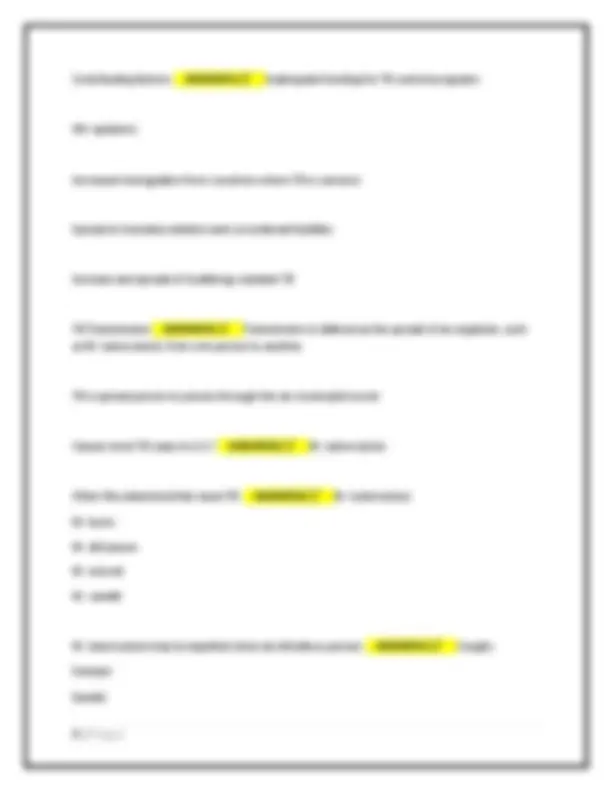 Tuberculosis Exam: A Comprehensive Guide with Questions and Answers ...