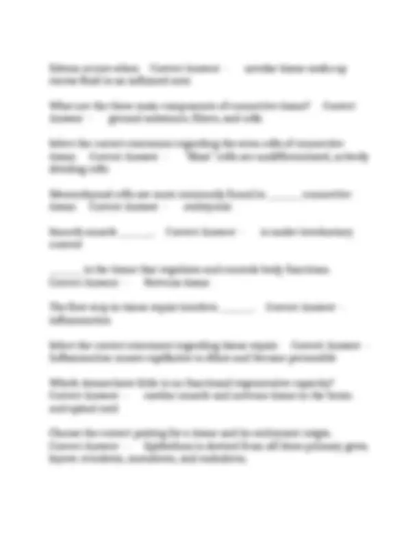 BIO 210 Mastering A&P Chapter 4: Questions and Answers on Tissues ...