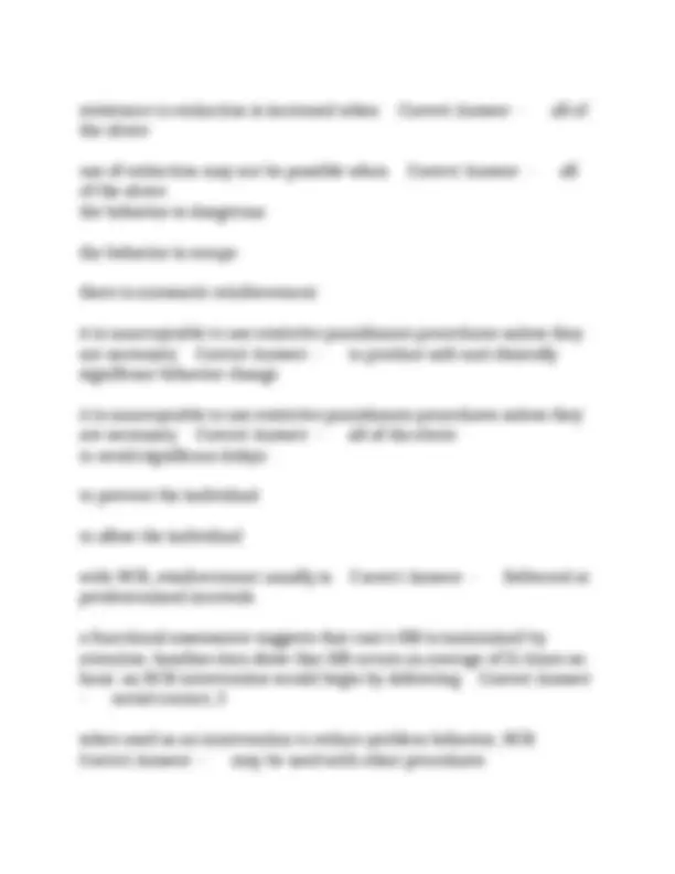 BDS Modules G.1-G.5: Behavior Analysis Questions and Answers | Exams ...