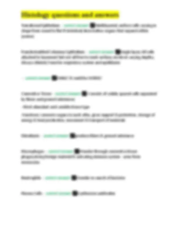 Histology Questions and Answers: A Comprehensive Guide to Tissue Types ...