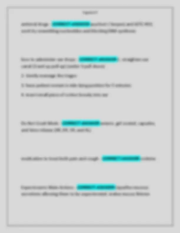 Texas Medication Aide Exam Questions and Answers | Exams Nursing | Docsity