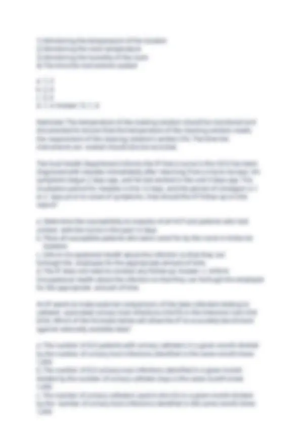 Infection Prevention and Control: Multiple Choice Questions and Answers ...