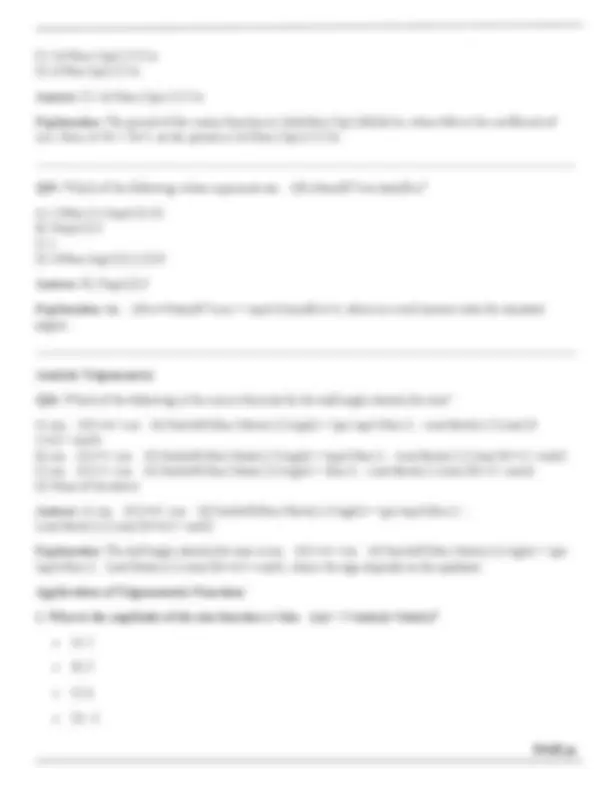 Algebra and Trigonometry, 12th Edition Sullivan | Exams Technology ...