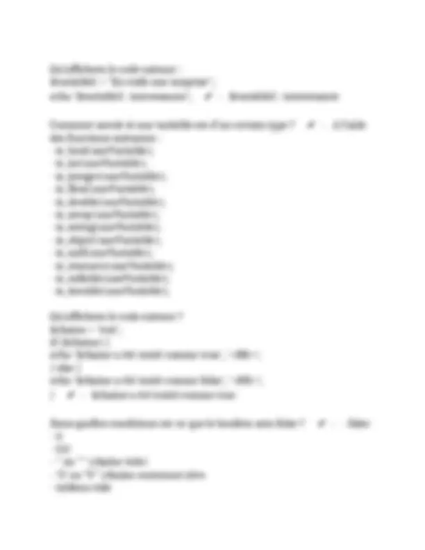 Exercices et solutions corrigées sur le langage PHP | Exams Nursing ...