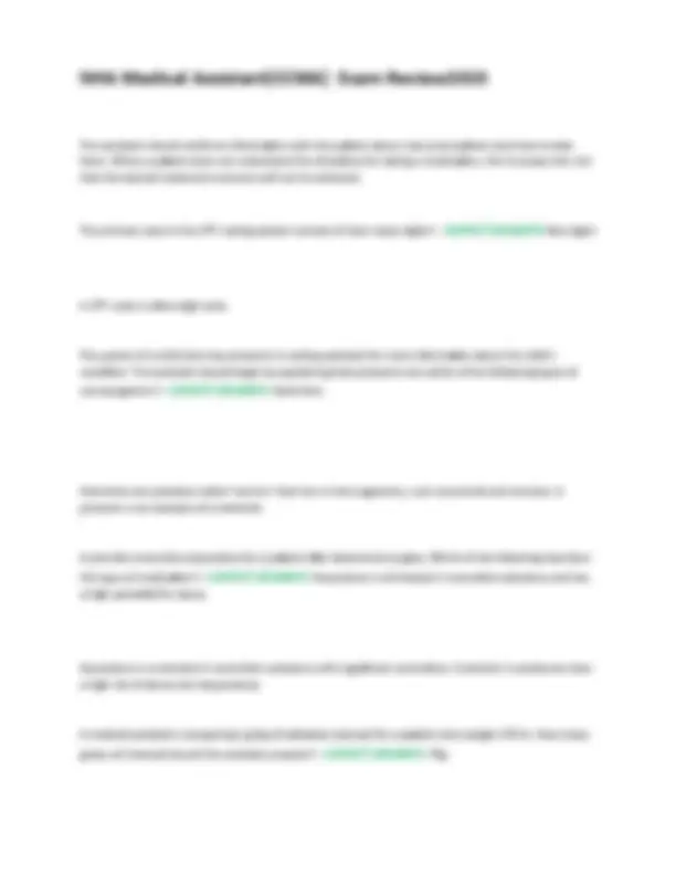 NHA Medical Assistant (CCMA) Exam Review: Practice Questions and ...