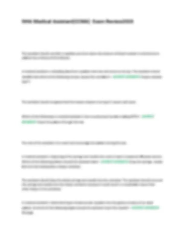 NHA Medical Assistant (CCMA) Exam Review: Practice Questions and ...