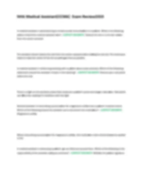 NHA Medical Assistant (CCMA) Exam Review: Practice Questions and ...