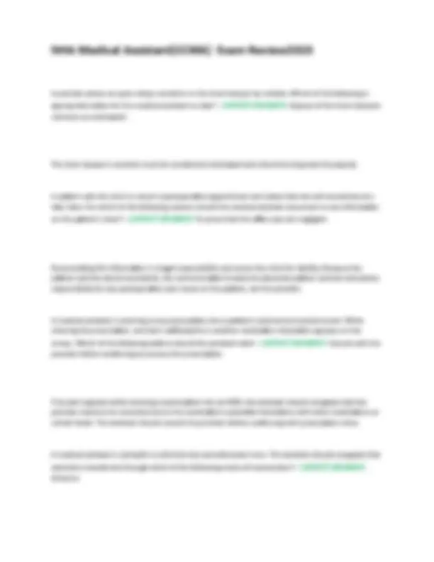 NHA Medical Assistant (CCMA) Exam Review: Practice Questions and ...