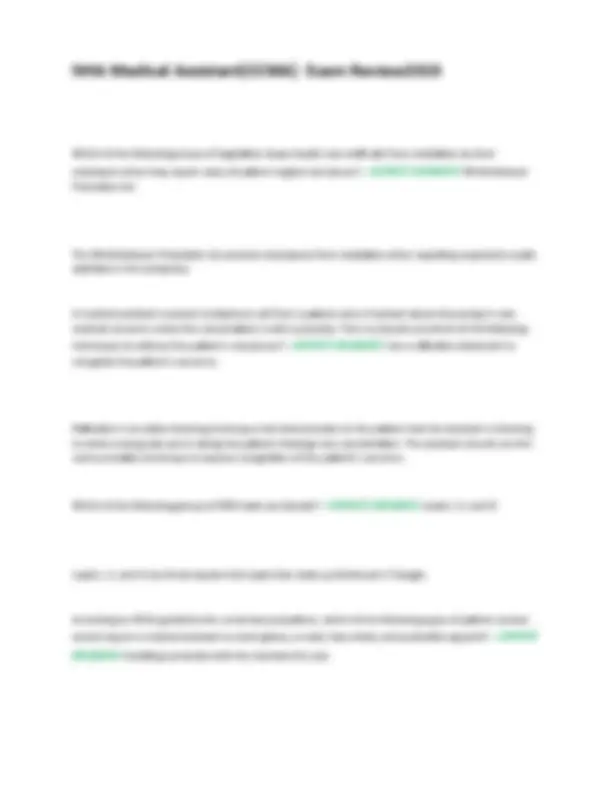 NHA Medical Assistant (CCMA) Exam Review: Practice Questions and ...