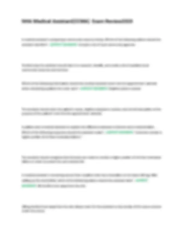 NHA Medical Assistant (CCMA) Exam Review: Practice Questions and ...