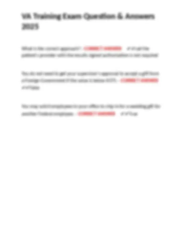 VA Training Exam Questions and Answers: A Comprehensive Guide | Exams ...
