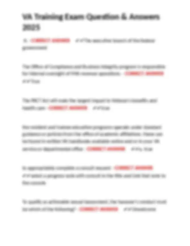 VA Training Exam Questions and Answers: A Comprehensive Guide | Exams ...