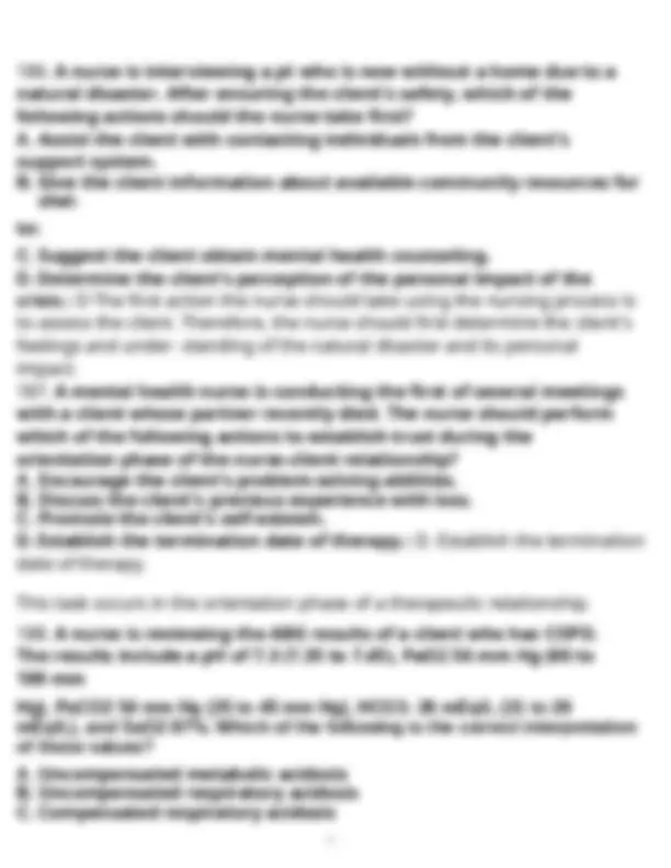 ATI COMP B, RN COMPREHENSIVE ONLINE PRACTICE 2023 B REVISION PAST PAPER QUESTIONS WITH ACC ...