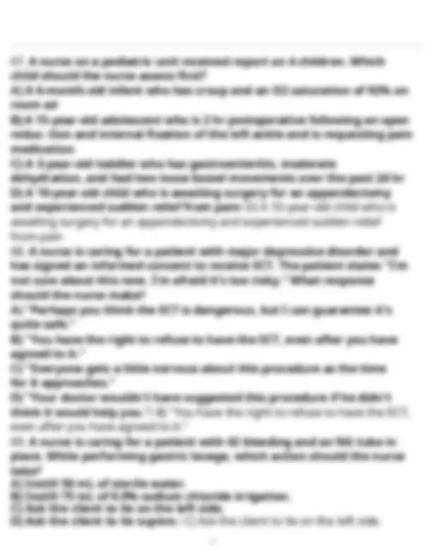 ATI COMP B, RN COMPREHENSIVE ONLINE PRACTICE 2023 B REVISION PAST PAPER ...