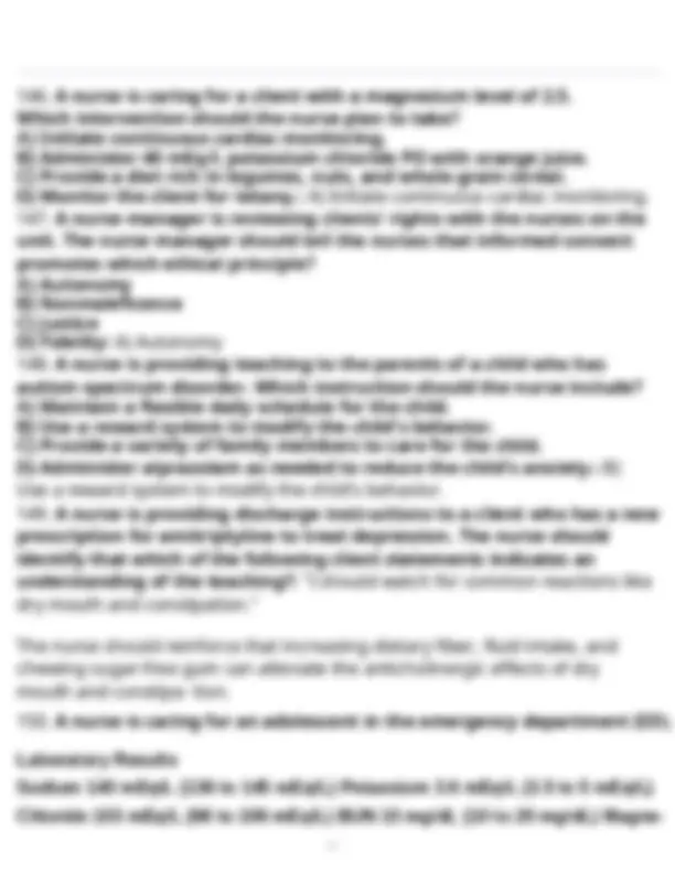 ATI COMP B, RN COMPREHENSIVE ONLINE PRACTICE 2023 B REVISION PAST PAPER QUESTIONS WITH ACC ...