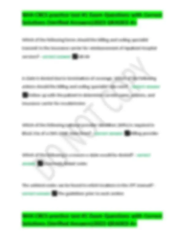 NHA CBCS Practice Test #1: Medical Billing and Coding Exam Questions ...