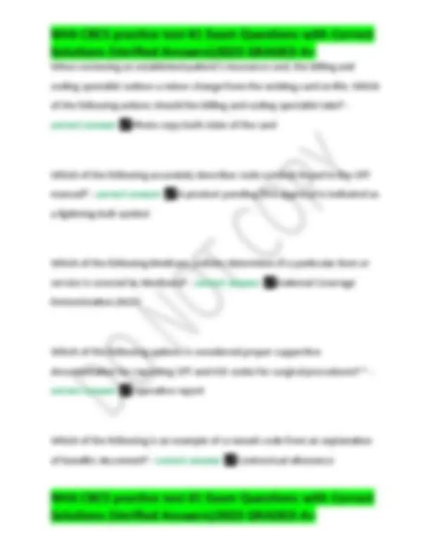 NHA CBCS Practice Test #1: Medical Billing and Coding Exam Questions ...