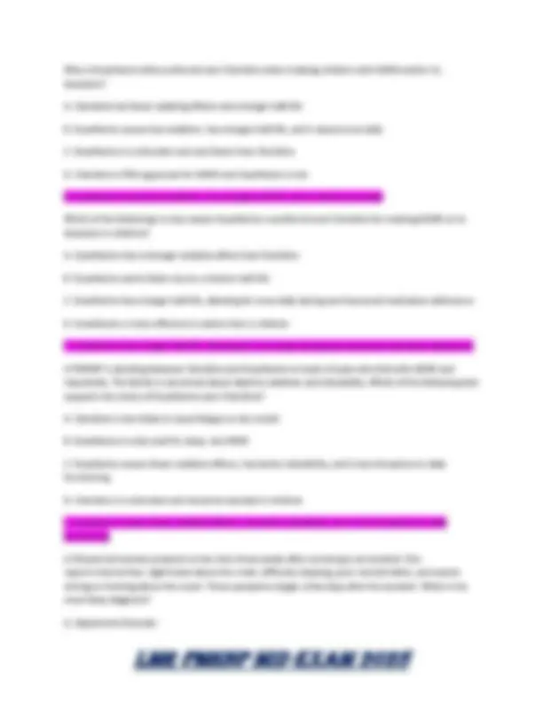 LMR PMHNP MID EXAM 2025 QUESTIONS WITH CORRECT HIGHLIGHTED ANSWERS | Exams Health sciences | Docsity