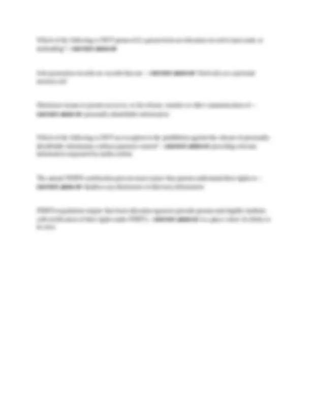 FERPA Vector Training questions with correct answers | Exams Advanced ...