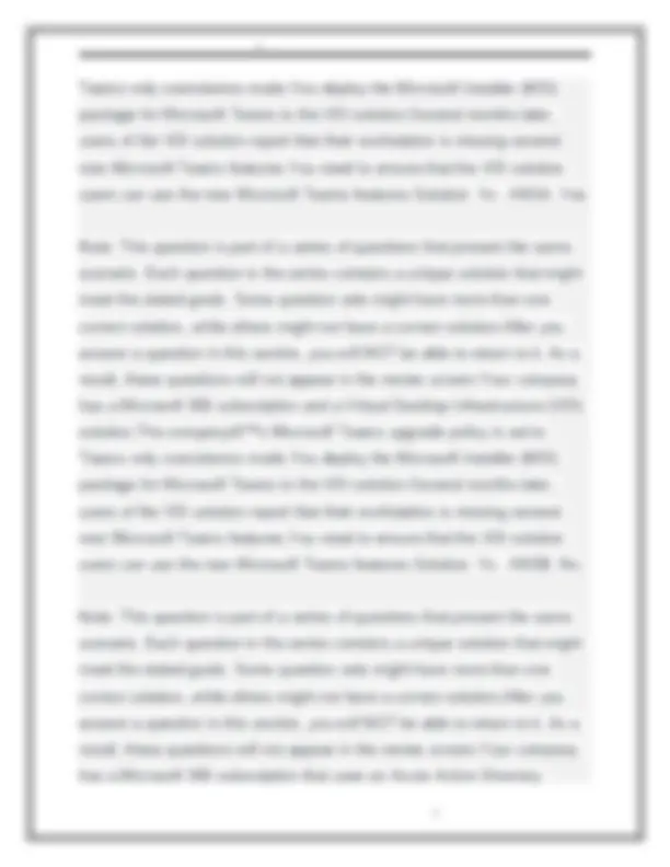 MS 700 Many Exam Questions with Correct Answers & Test Bank. Updated ...