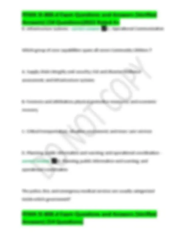 FEMA IS-800.d Exam Questions and Answers: A Comprehensive Guide to ...