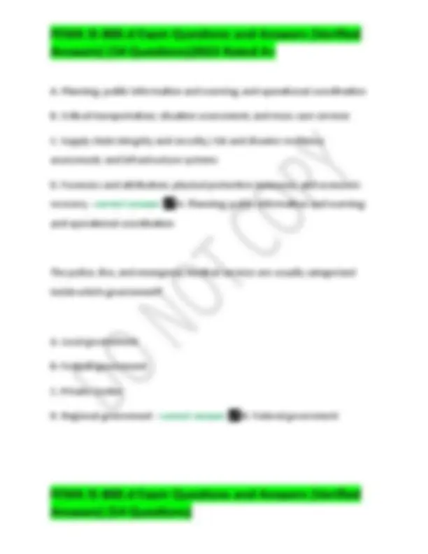 FEMA IS-800.d Exam Questions and Answers: A Comprehensive Guide to ...