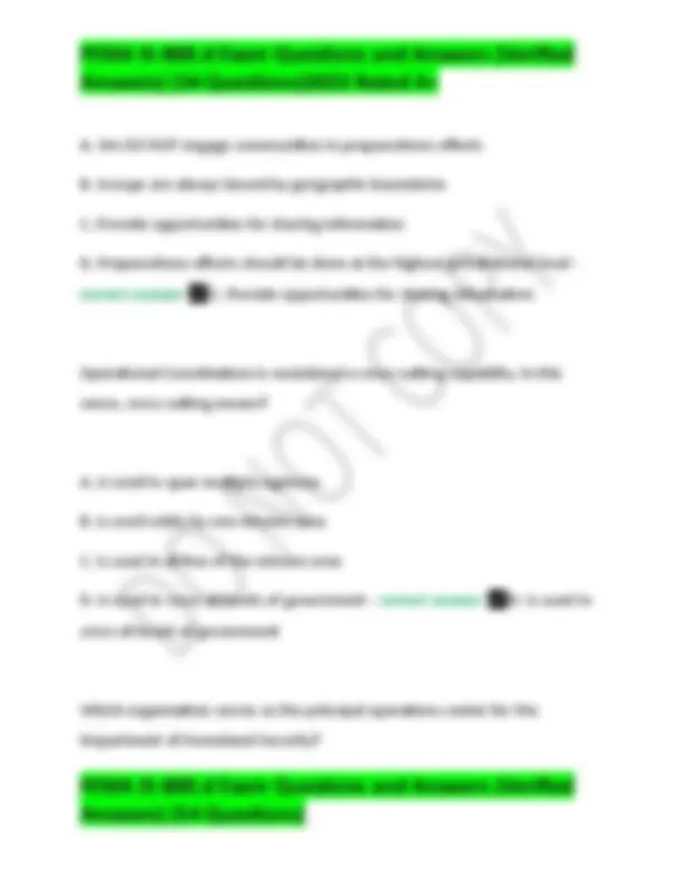 FEMA IS-800.d Exam Questions and Answers: A Comprehensive Guide to ...