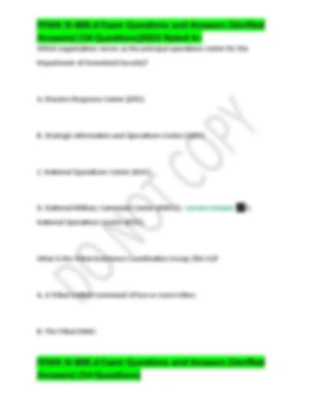 FEMA IS-800.d Exam Questions and Answers: A Comprehensive Guide to ...