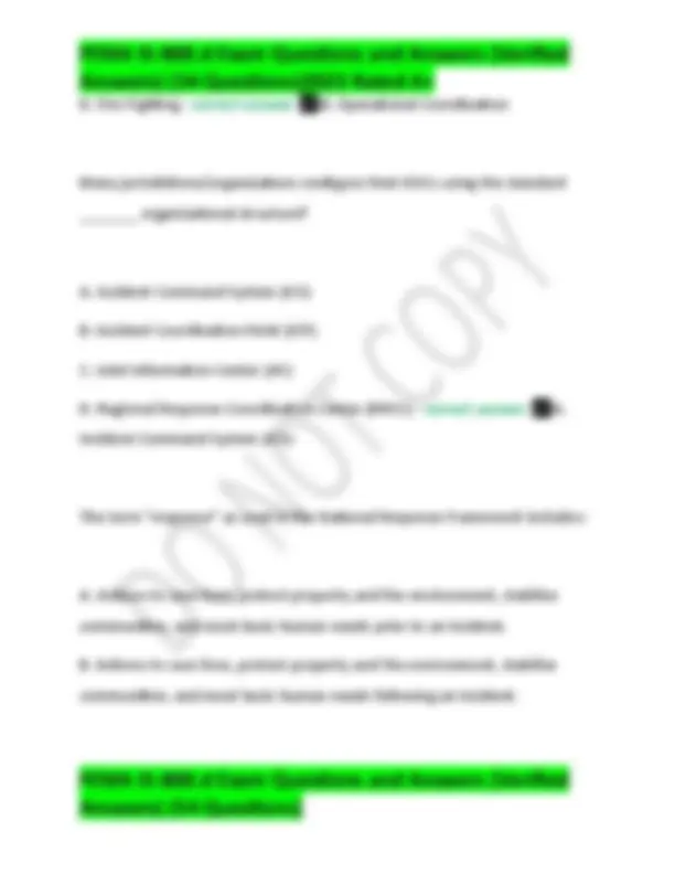 FEMA IS-800.d Exam Questions and Answers: A Comprehensive Guide to ...