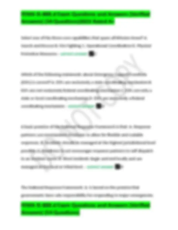 FEMA IS-800.d Exam Questions and Answers: A Comprehensive Guide to ...