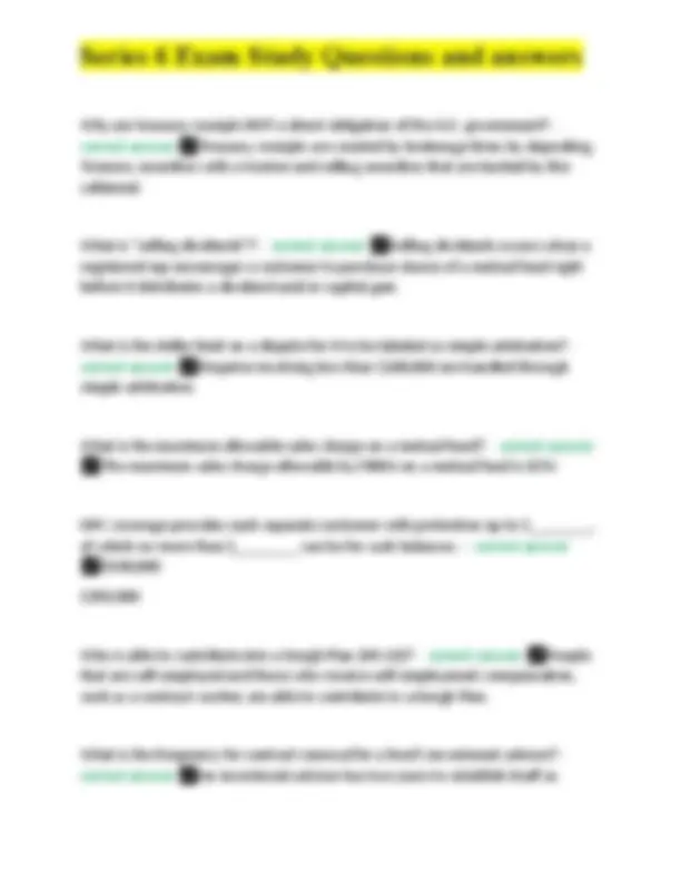 Series 6 Exam Study Questions and answers. | Exams Study of Commodities ...