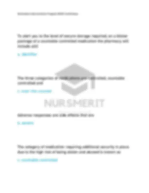 Map Certification Test Latest Upate 2025 2026 Medication Administration