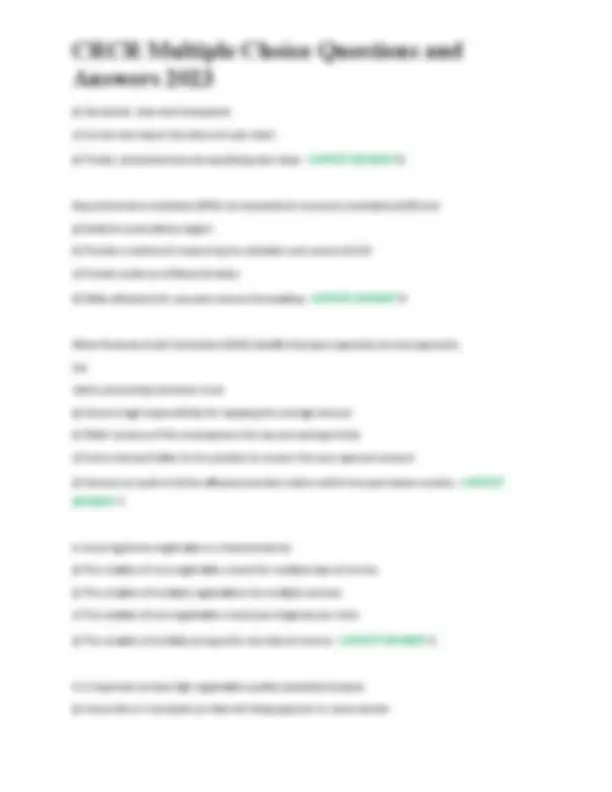 CRCR Multiple Choice Questions and Answers 2023: Healthcare Finance and Compliance | Exams ...