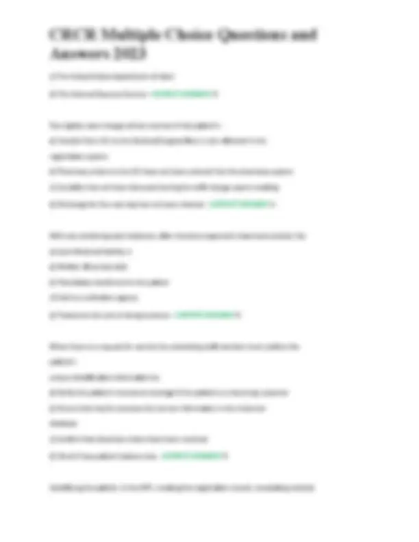 CRCR Multiple Choice Questions and Answers 2023: Healthcare Finance and Compliance | Exams ...