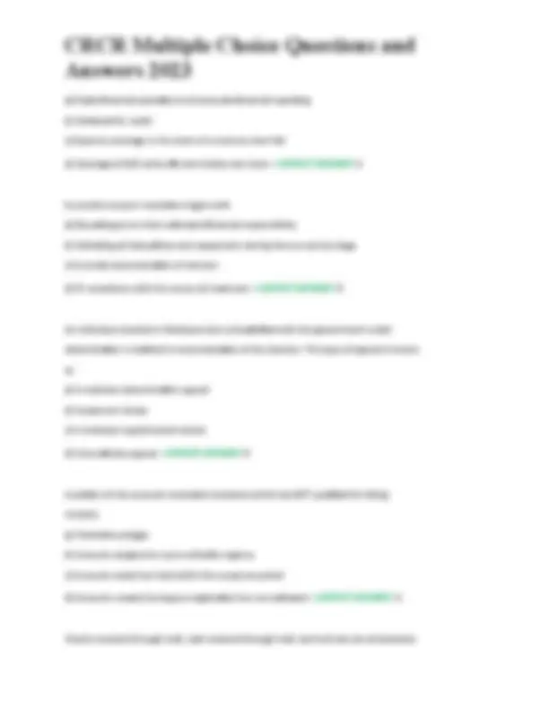 CRCR Multiple Choice Questions and Answers 2023: Healthcare Finance and Compliance | Exams ...