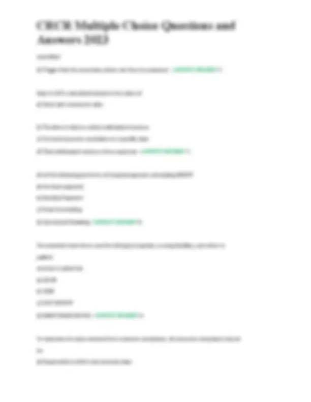 CRCR Multiple Choice Questions and Answers 2023: Healthcare Finance and Compliance | Exams ...