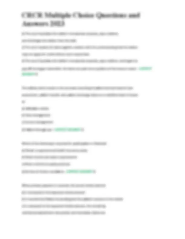 CRCR Multiple Choice Questions and Answers 2023: Healthcare Finance and Compliance | Exams ...