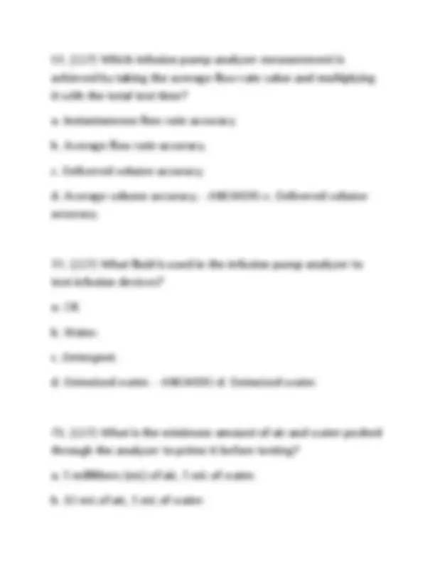 Biomedical Equipment Technology (BMET) Exam Questions and Answers ...