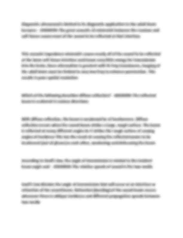 DAVIES ULTRASOUND PHYSICS REVIEW EXAM WITH CORRECT ACTUAL QUESTIONS ...