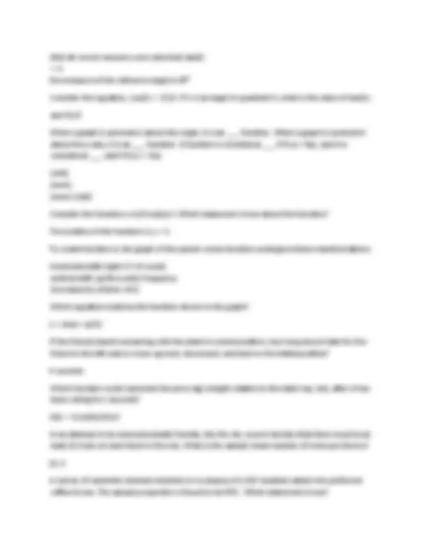 End of Semester Test Algebra 2B practice2023-2025 With 100% Guaranteed ...