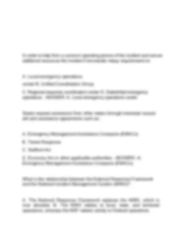 FEMA IS-800.d Final National Response Framework, An Introduction ...