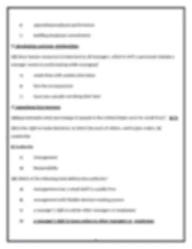 TEST BANK Chapter 1 & 3 IN Human Resource Management Questions and ...