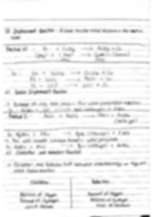 Chemical Reactions and Equations CH-1 Claas 10 | Study notes Earth ...