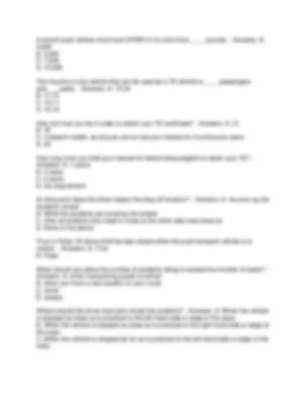 7D VAN PRACTICE TEST QUESTIONS AND ANSWERS | Exams Social Sciences ...