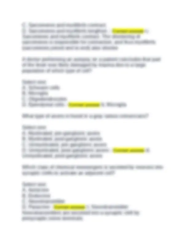 Straighterline Anatomy and Physiology 1 Final Exam Questions and ...